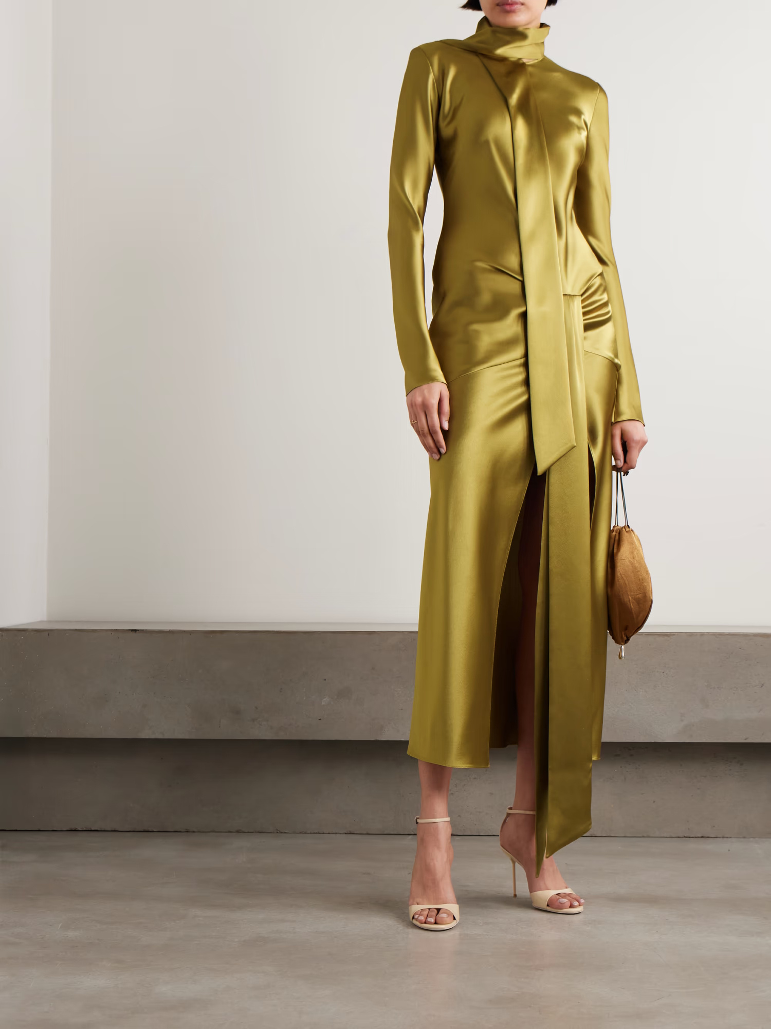 GALVAN Galvan Emilie Tie-Up Maxi Dress